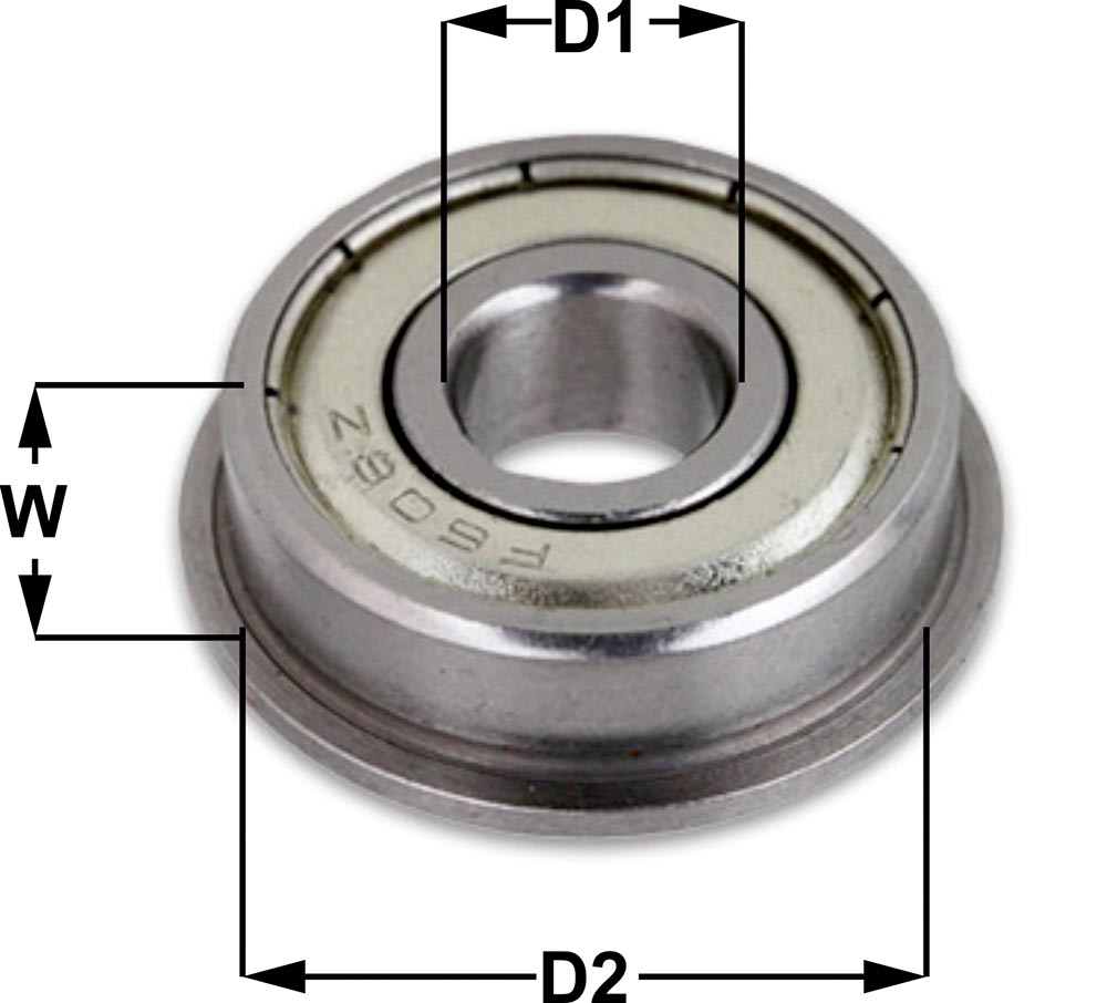 Flanged Deep Groove Sealed Ball Bearing CNC CAT