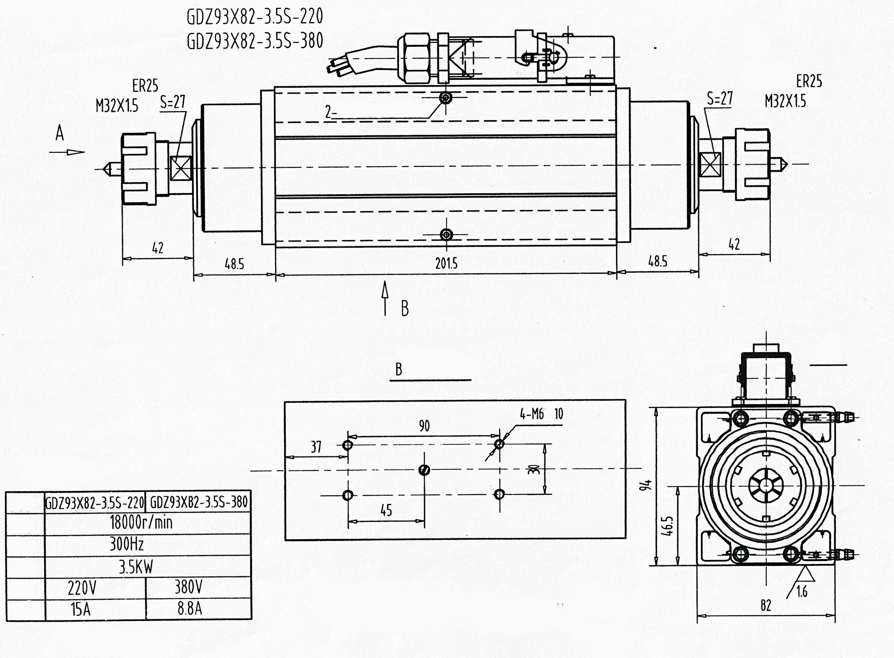 Air-Cooled Spindles CNC CAT